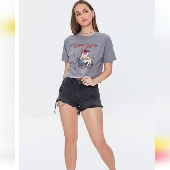 Betty Boop | Tops | Betty Boop Graphic Crop Tee Brand New Nwots Womens ...